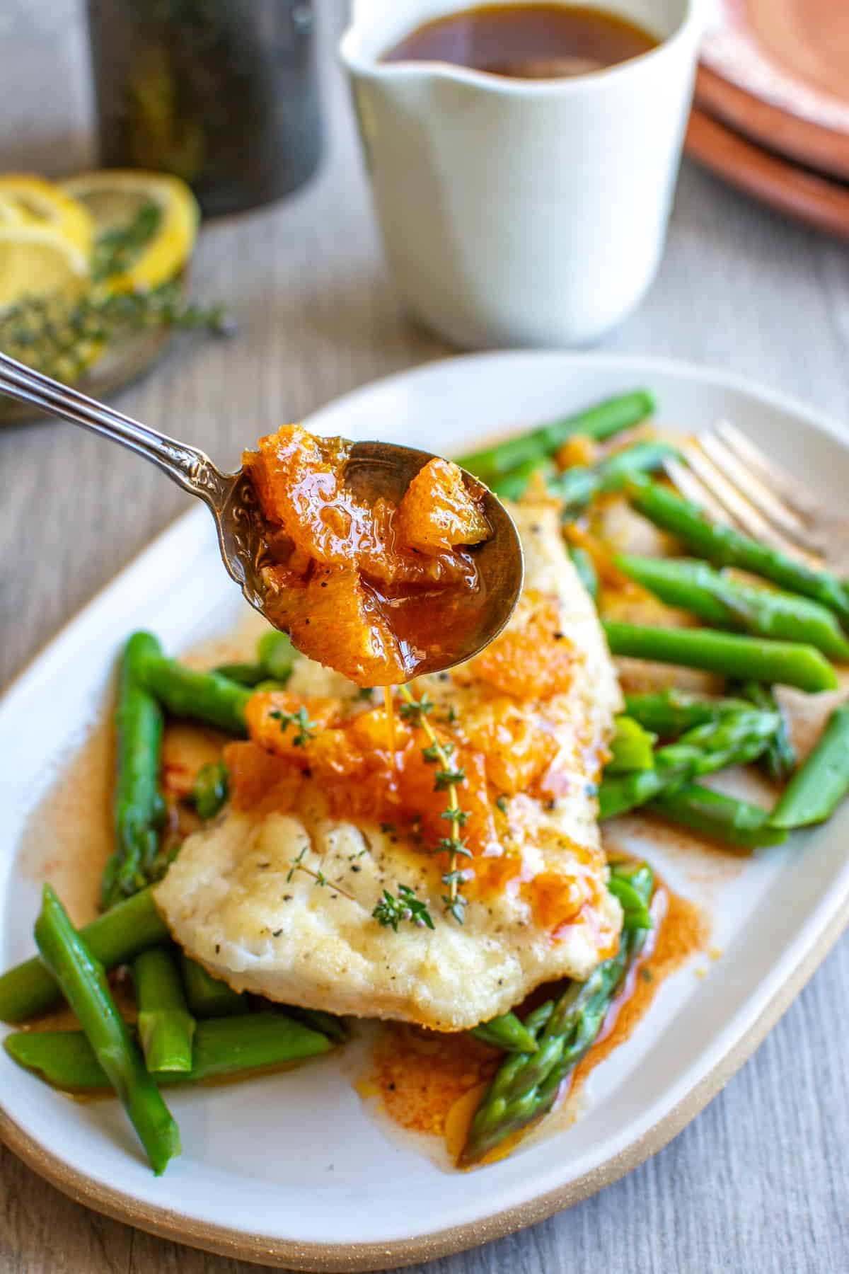 Perfectly Pan-Seared Fish Recipe With Asparagus - katesbestrecipes.com