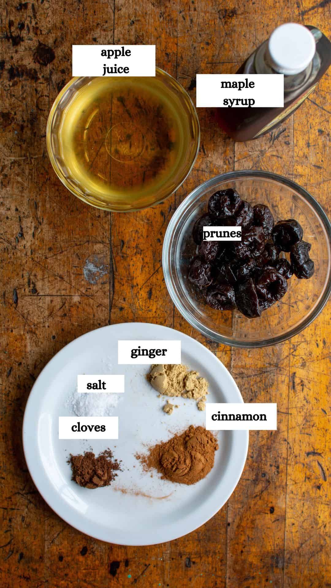 Whole Wheat Banana Protein Pancakes with Spiced Prune Syrup