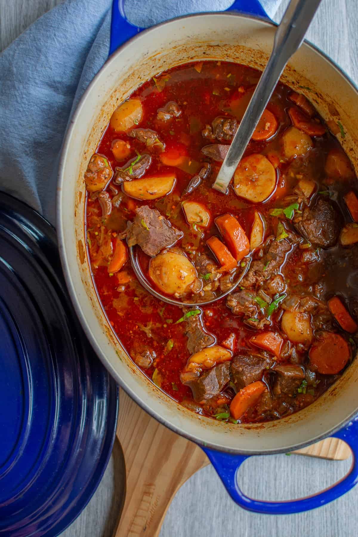 Authentic German Goulash Soup Recipe {Gulaschsuppe} - katesbestrecipes.com
