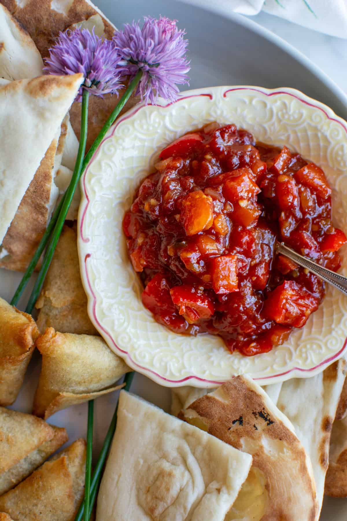 Vibrant Spicy Tomato and Bell Pepper Chutney Recipe - katesbestrecipes.com