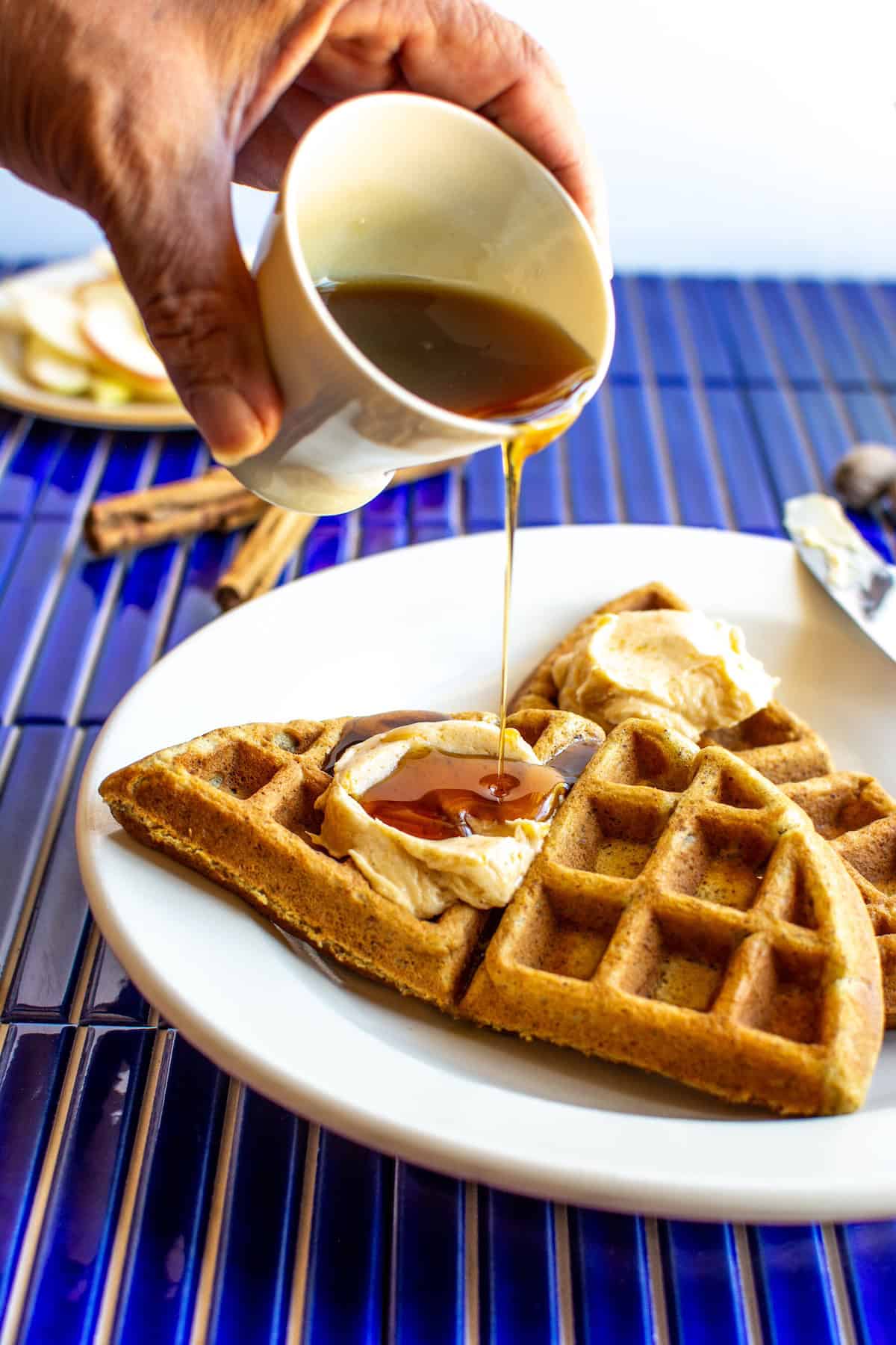 Roasted Squash Waffles with Spiced Squash Butter - katesbestrecipes.com