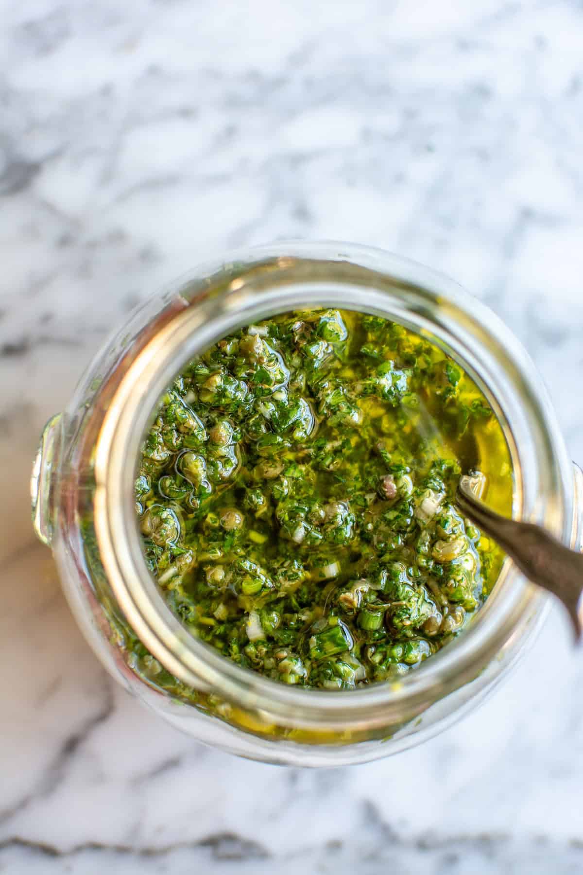 Kate's Best Italian Salsa Verde Recipe With Capers - katesbestrecipes.com