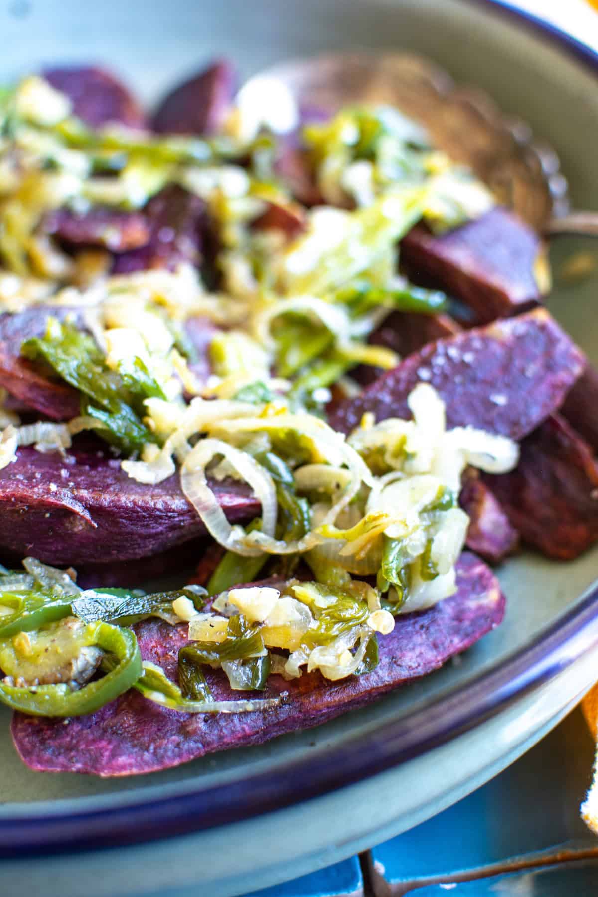 Baked Purple Sweet Potato Recipe With Ginger & Garlic ...
